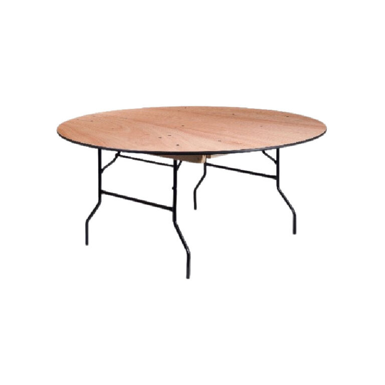 48” Round Folding Table – Natural – The Lounge