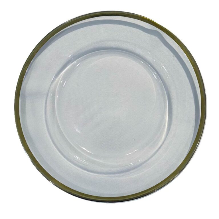 Gold Rim Glass Charger – The Lounge